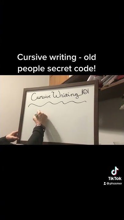 Cursive writing - secret code for old people - YouTube