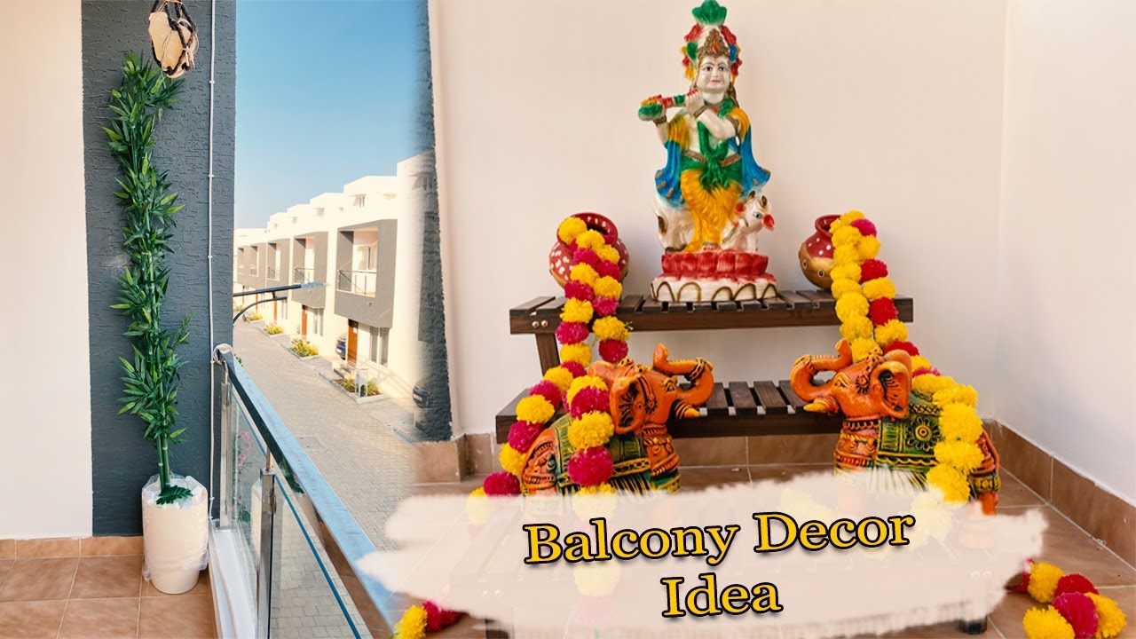 Balcony Decoration / Lord Krishna Statue at Balcony / Balcony ...
