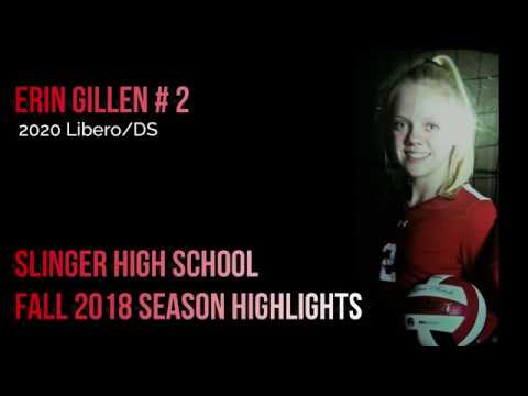 Erin Gillen 2020 Libero Fall 2018 HS Season Highlights - YouTube