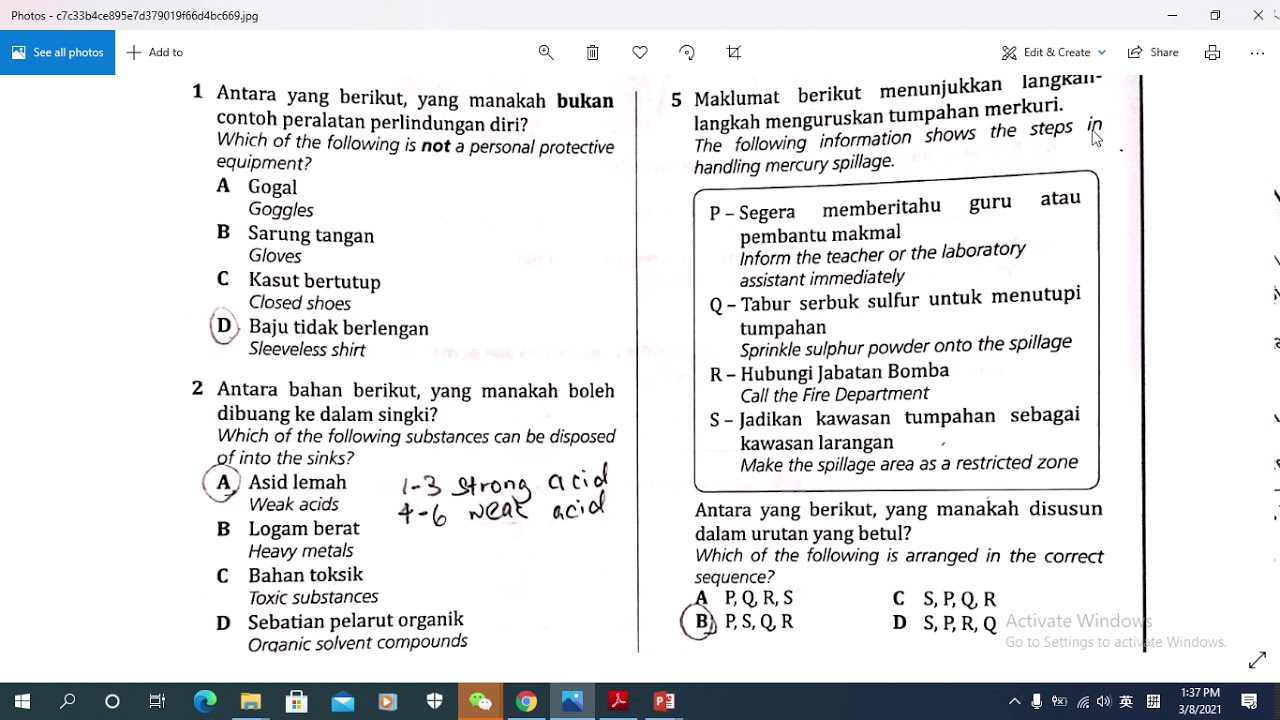 SPM Science form 4 【chapter 1 Exercise】 - YouTube