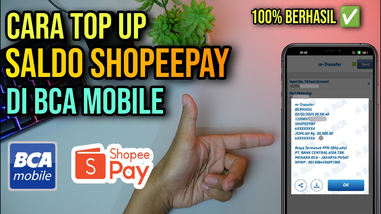 cara top up shopeepay lewat bca mobile | M banking bca - YouTube