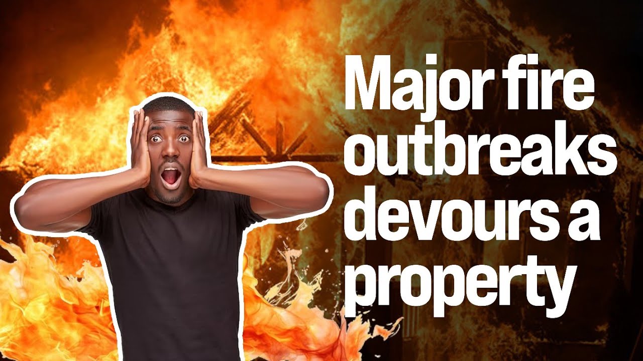 Major fire outbreaks devours a property - YouTube