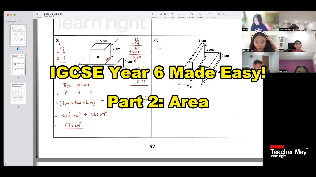 MATH MADE EASY! IGCSE Year 6 - Area (Part2) - YouTube