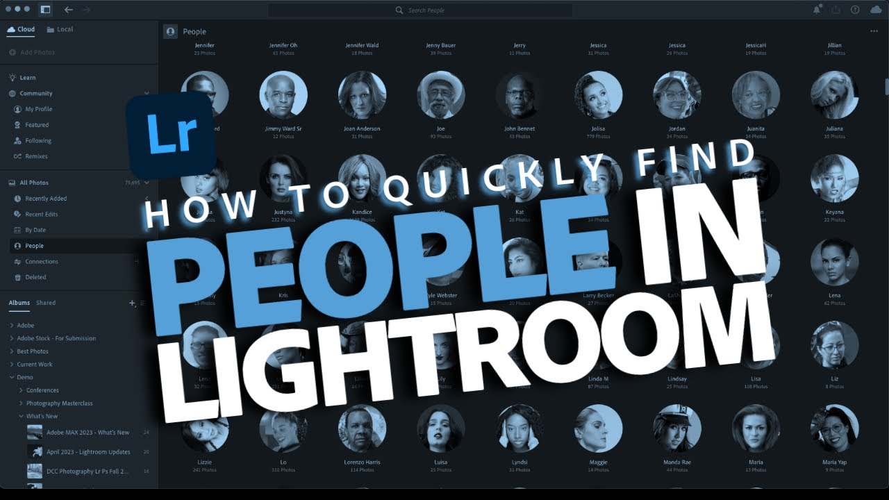 How to Quickly Find Photos of People in Lightroom - YouTube