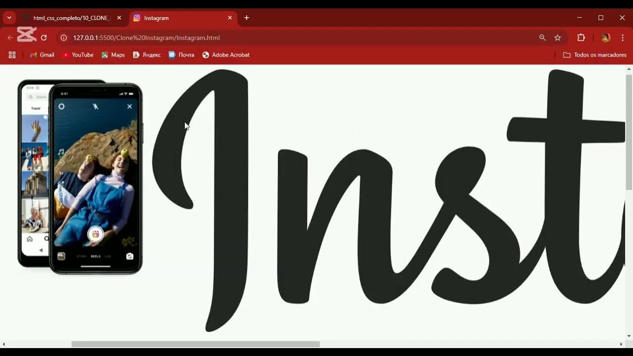 clone do Home do Instagram feito com HTML e CSS apenas. - YouTube