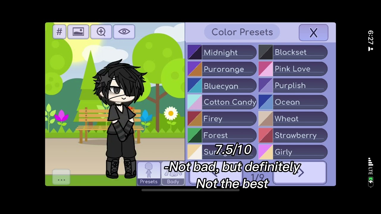 Rating Gatcha Color Presets On My Oc || Part 1 || More Parts To Come ...
