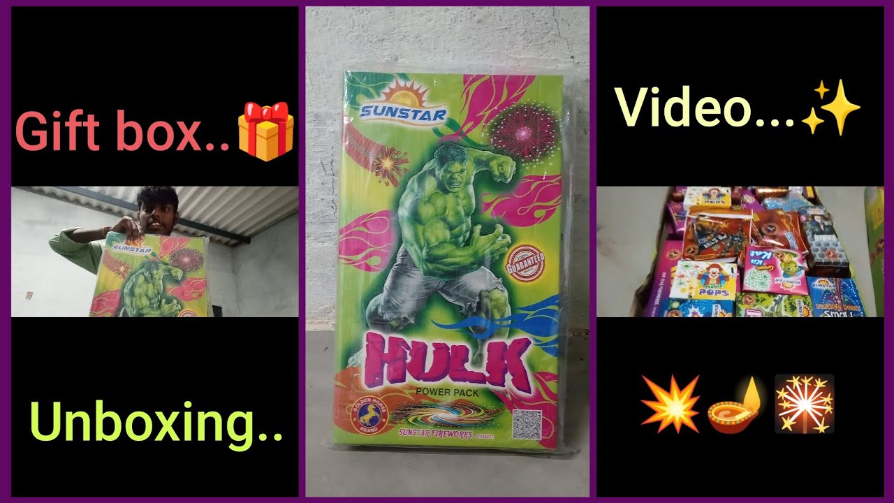 Crackers unboxing video...(2025)...🎇🪔💥#diwali#crackers#hulk#skyshoot# ...