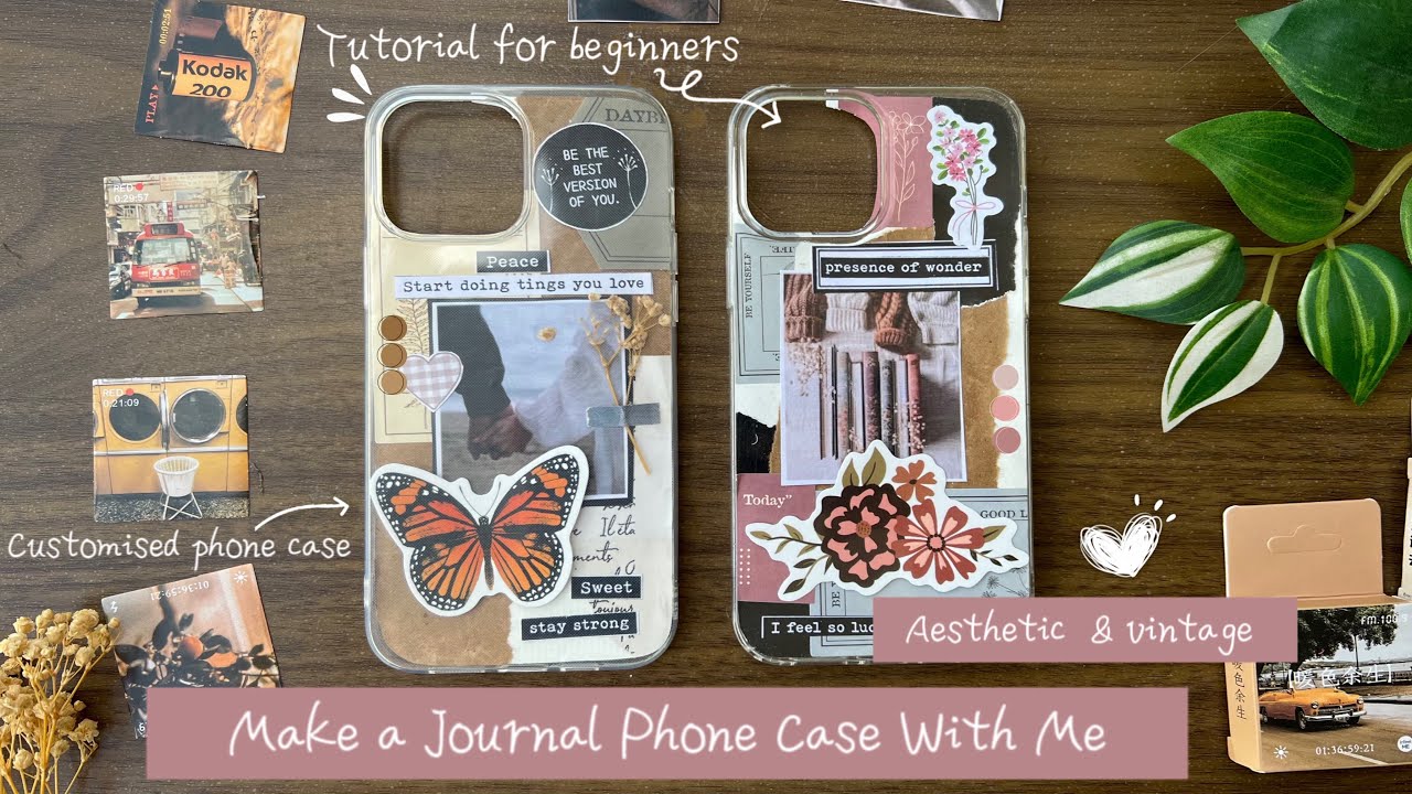 How to Make Aesthetic & Vintage Phone Case | Tutorial for Beginners | # ...