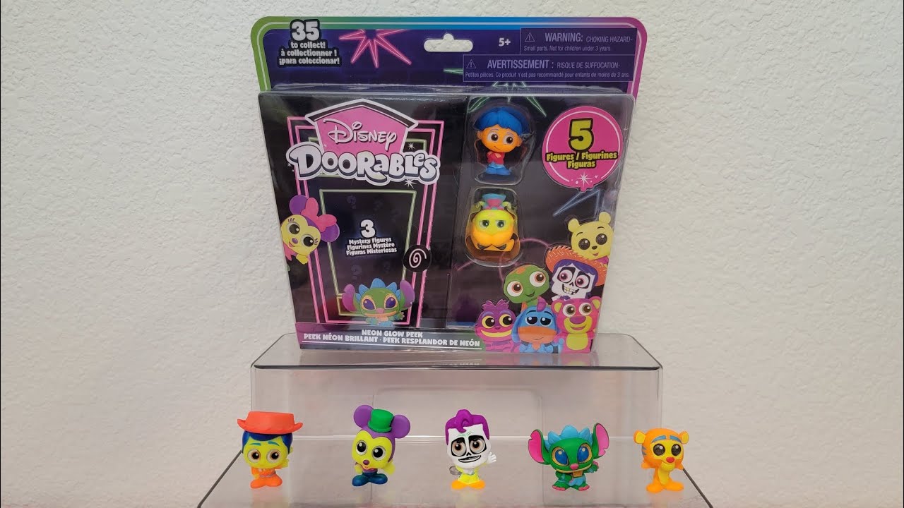 Disney Doorables Neon Glow Peek - Blind Bag Opening pt2 - YouTube