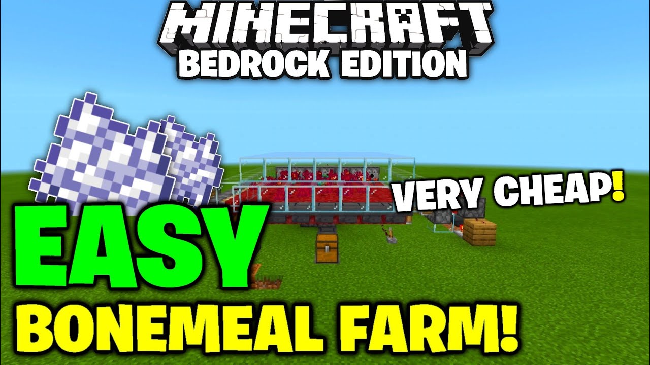 1.18 EASY AND SIMPLE BONE MEAL FARM IN MINECRAFT BEDROCK (MCPE, XBOX ...