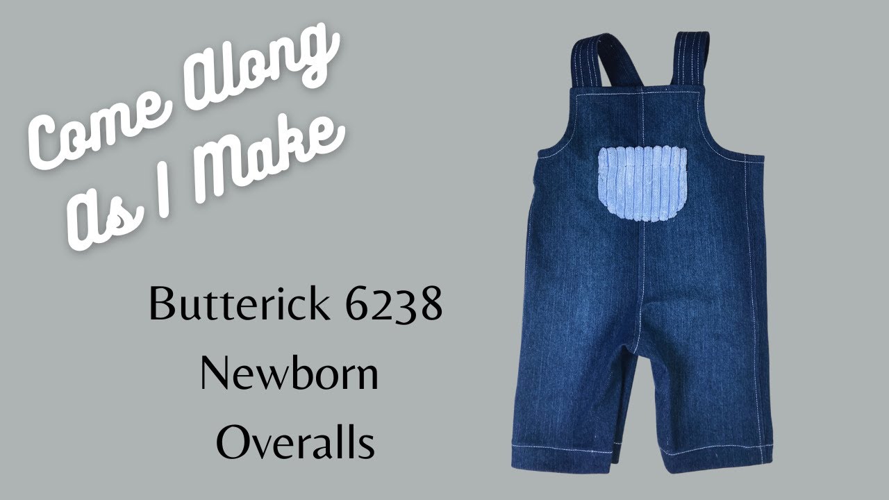 Watch Me Sew Butterick 6238 Baby Overalls. Not a Tutorial. - YouTube