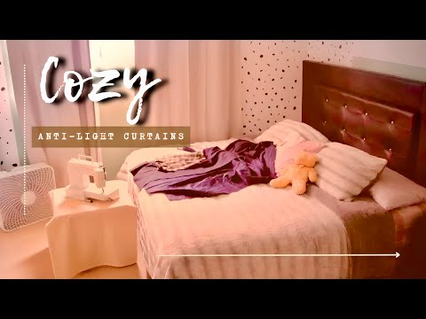 Cortina’s antiluz en acogedora habitación; compras en ciudad 🕯️🌿