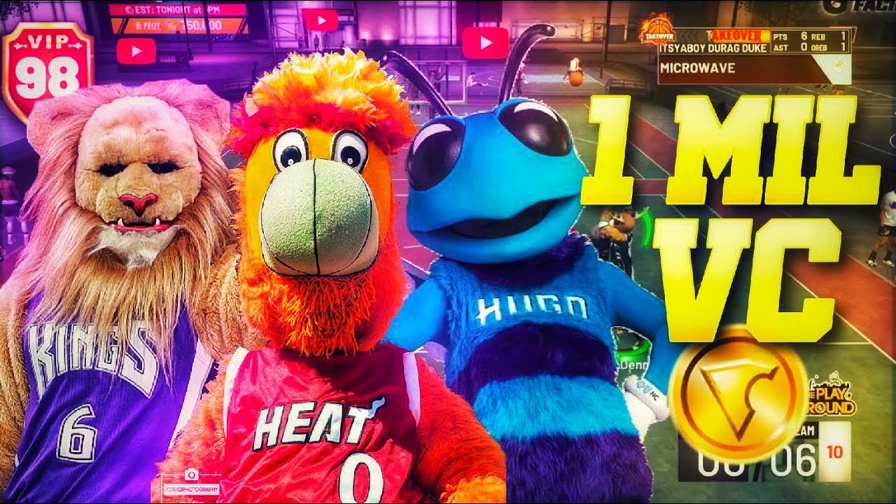 I spent 1 Million VC on MASCOTS on NBA 2K19 with my Shot Creator ...