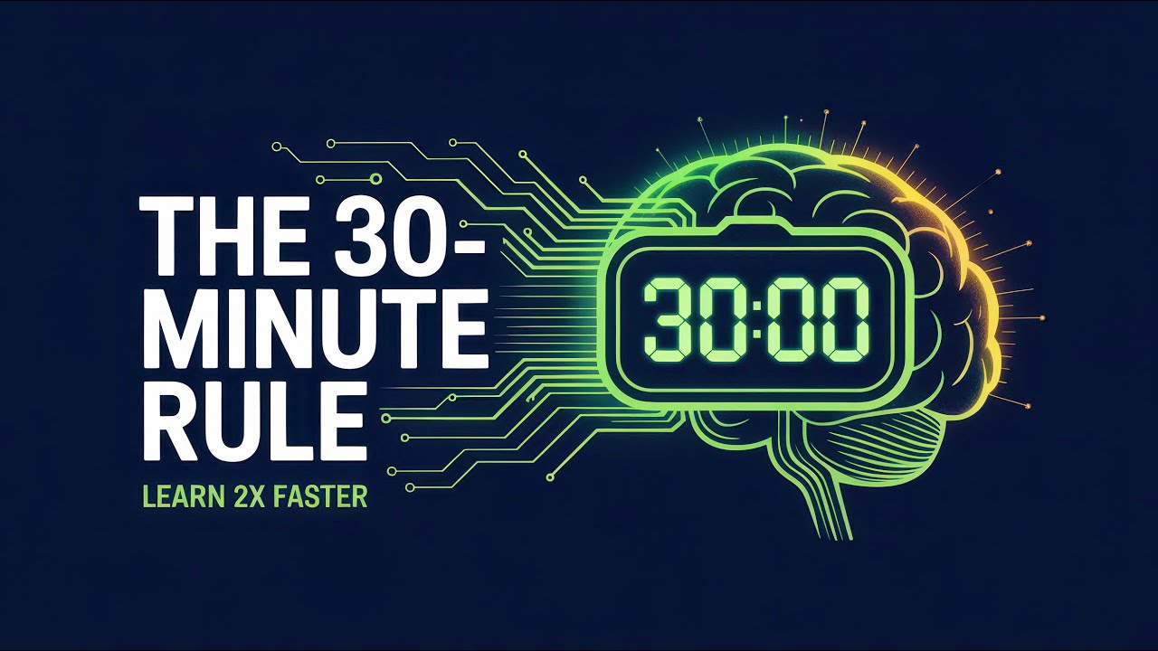 The 30-Minute Rule: How Smart People Learn Twice as Fast - YouTube