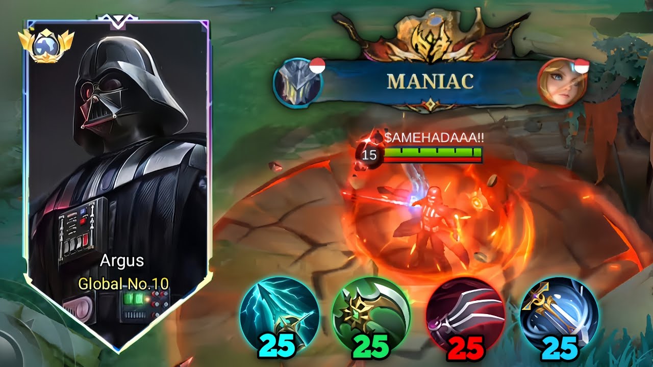 ARGUS MANIAC!! SOLO HIGH RANK MATCH NEW HACK DAMAGE BUILD!🔥(100% SUREWIN GUIDE) MLBB - YouTube