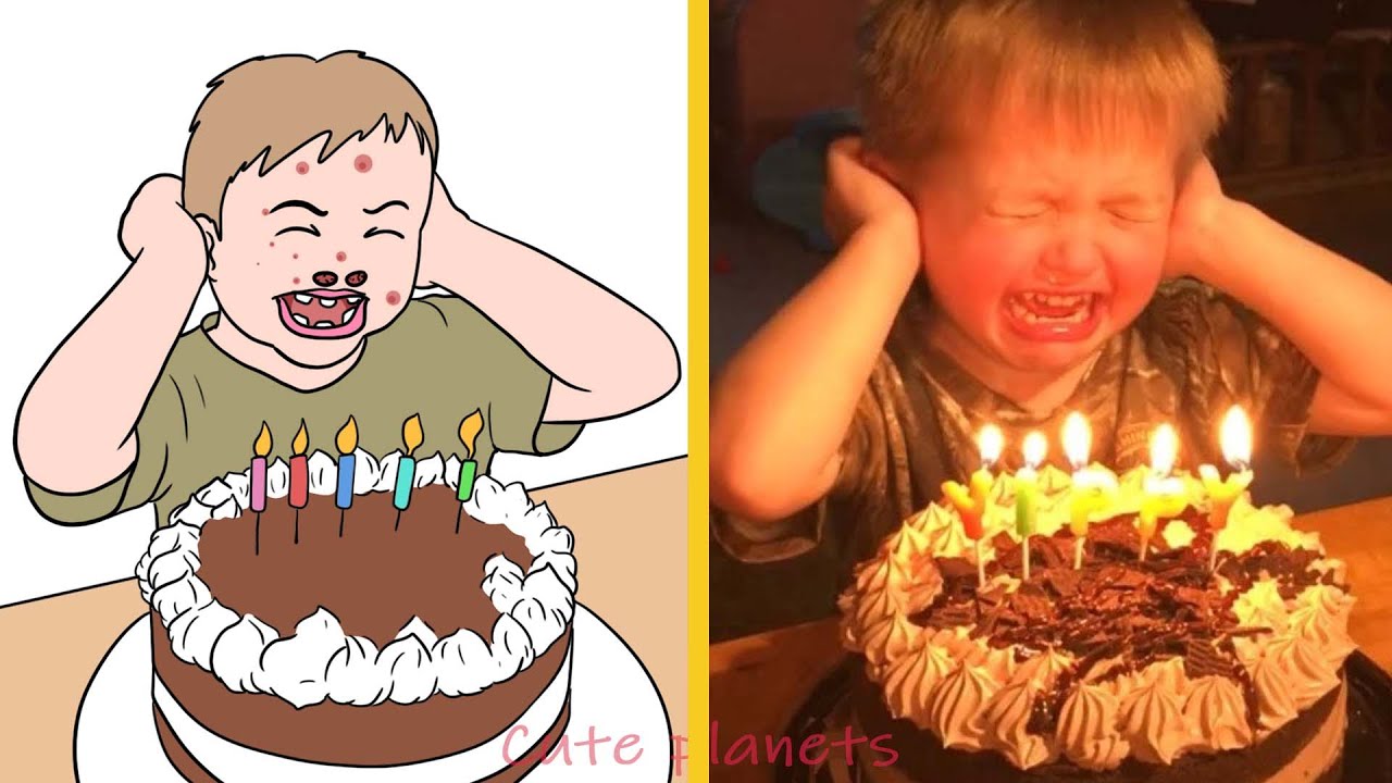 Drawing Memes: Baby And Funny Birthday Fails | Cute Planets - YouTube