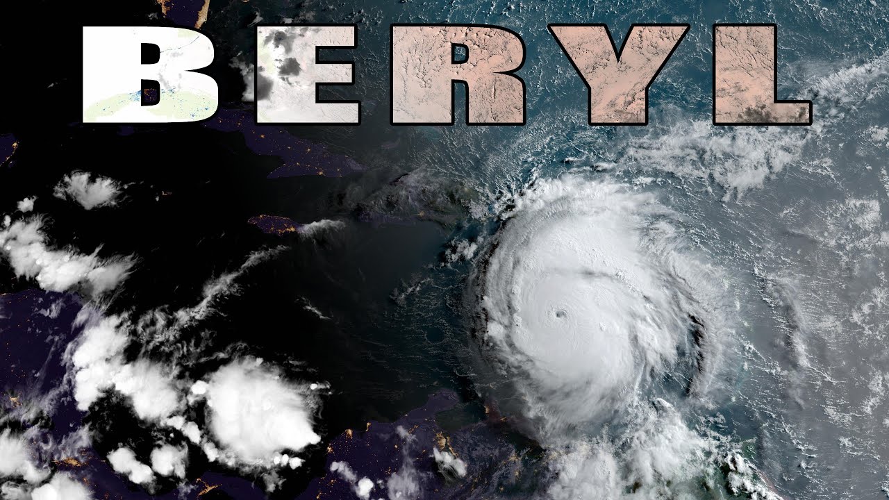 Category 5 🌀 Hurricane Beryl time lapse from space [4K] - YouTube