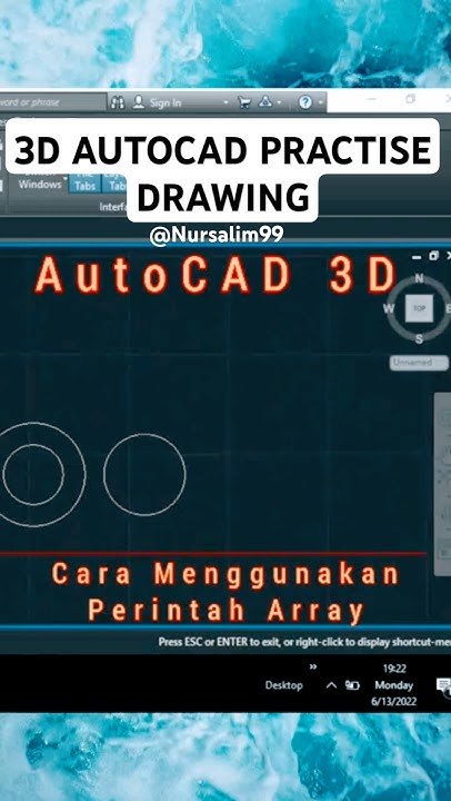 AutoCAD 3D | Cara Menggunakan Perintah Array - YouTube