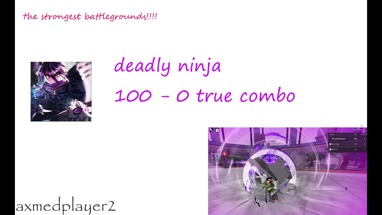 TSB: DEADLY NINJA ONESHOT TRUE COMBO - YouTube