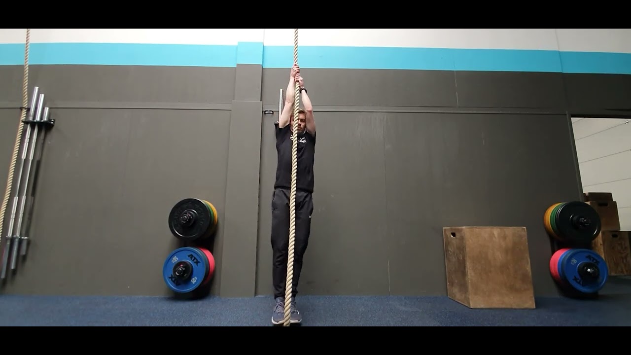 strict rope hanging knee raises - YouTube