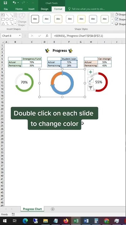 How to create progress charts in Microsoft Excel 👍 - YouTube
