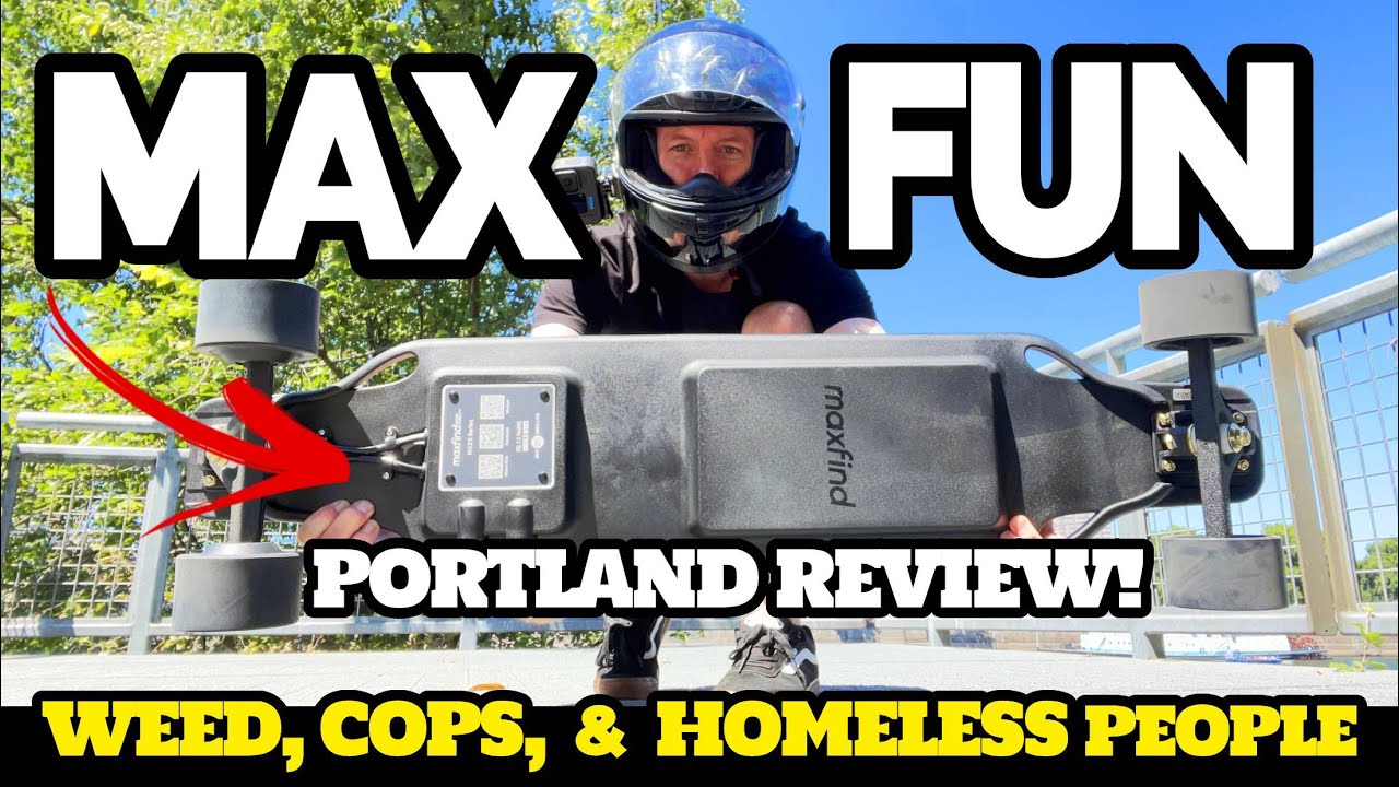 MAX FUN!!! - Maxfind MAX5 Pro Electric Skateboard - REVIEW & Ride - YouTube