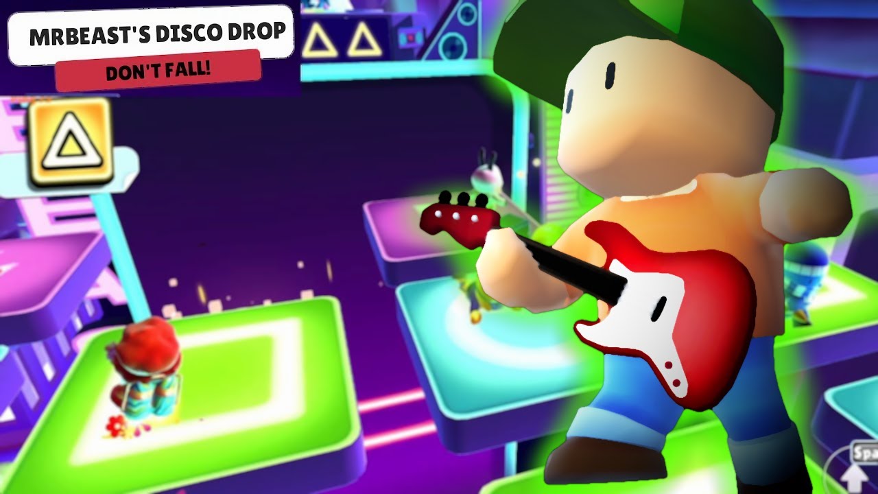 Met MrBeast naar de Disco in Stumble Guys!!! (New map Disco Drop) - YouTube
