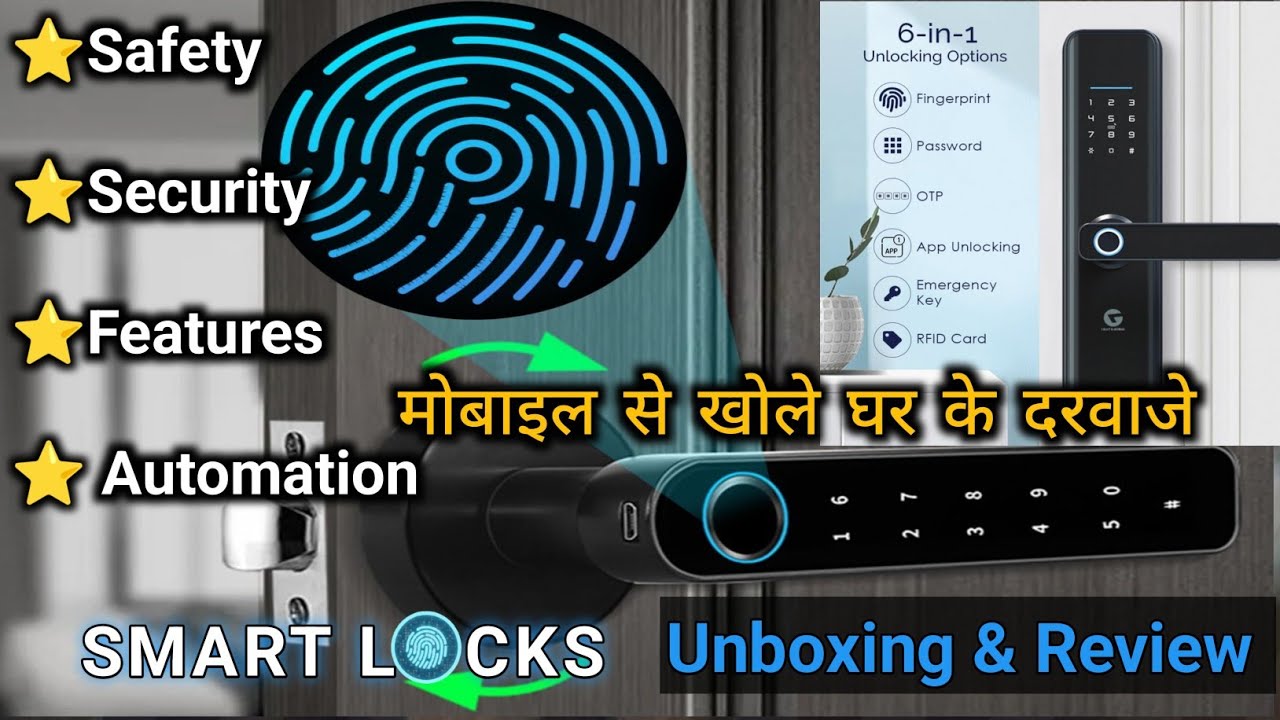 Best Smart Door Lock | Smart Fingerprint Door Lock Unboxing | Smart ...