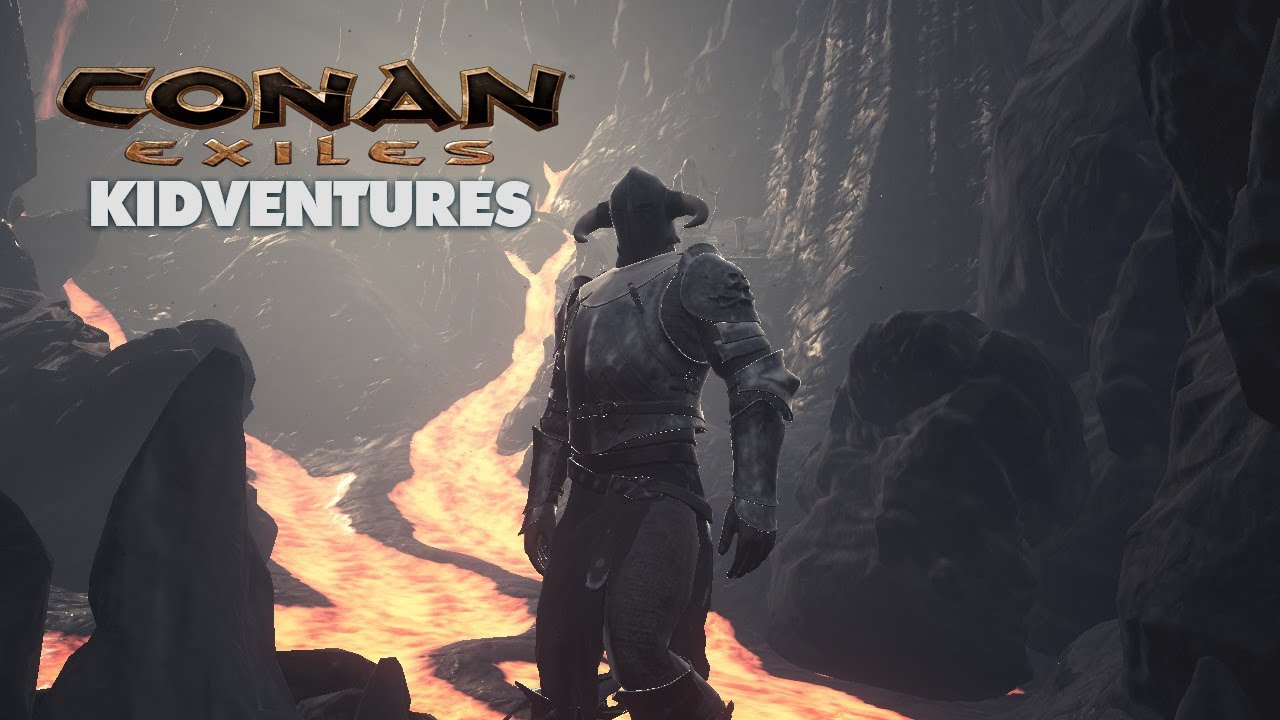 Conan Exiles -- Destroying whatever dwells at the heart of the volcano ...