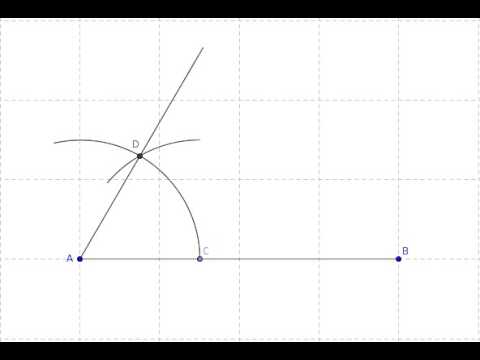 How to draw an angle of 60 degree - YouTube
