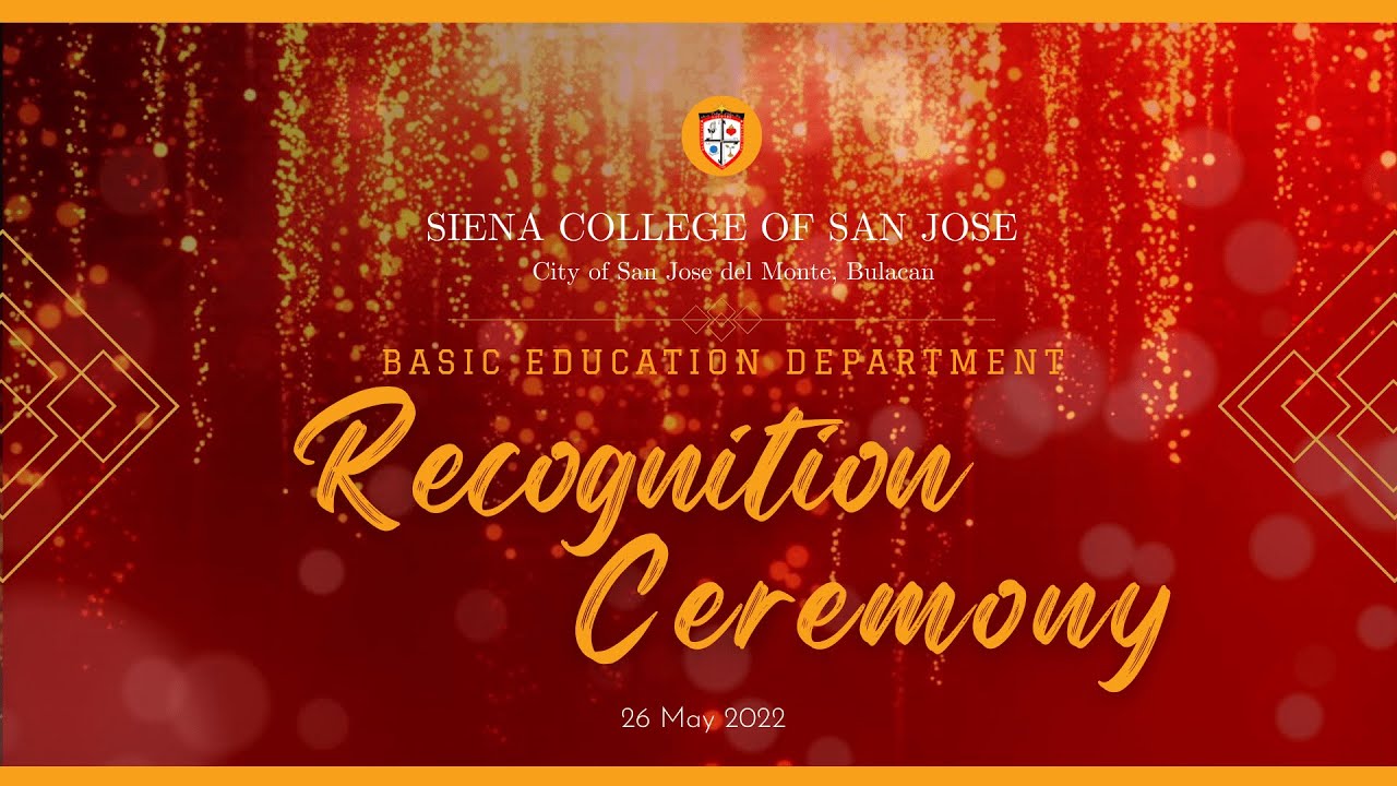 Basic Education Department Recognition Ceremony, SY 2021-2022 - YouTube