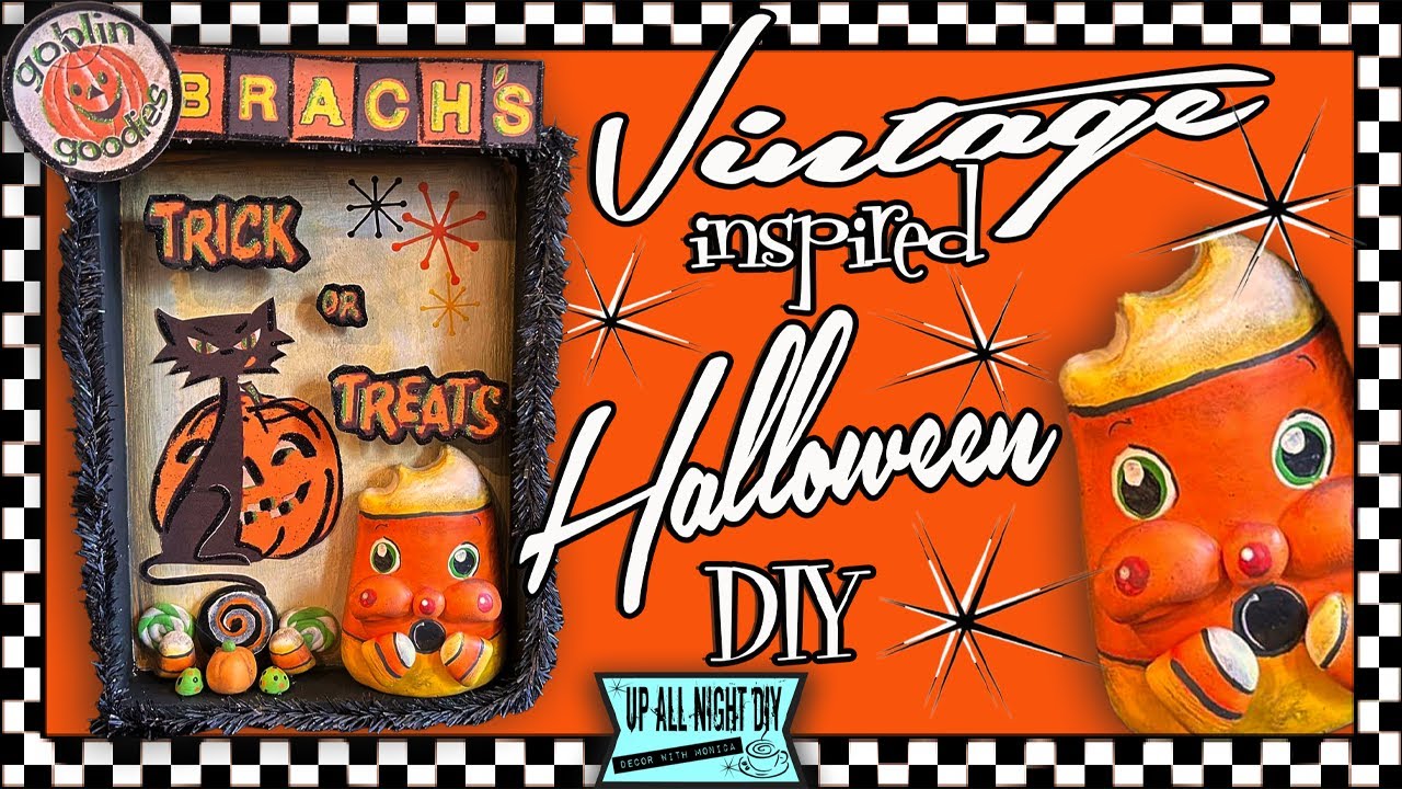 VINTAGE STYLE HALLOWEEN DIY - Candy Corn Fake Bake - Kinda Corny - YouTube