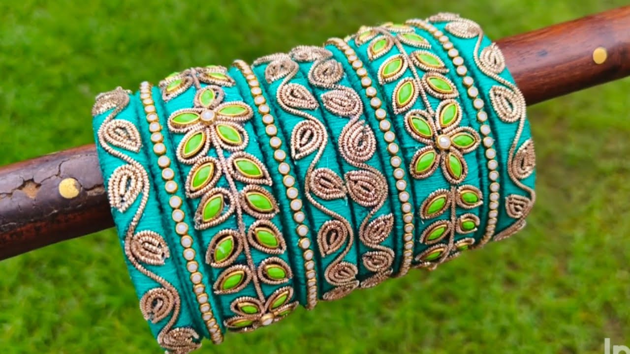 Customised cotton thread bangles making video/diy bangles/handmade ...