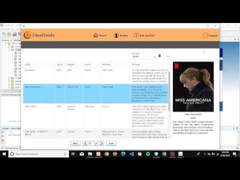 Aplikasi Sederhana 'CineGuide' Java GUI Netbeans - YouTube