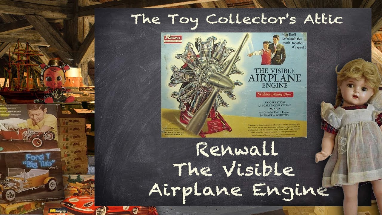 Renwal - Revell Visible Airplane Engine - Radial Wasp 1962 - YouTube