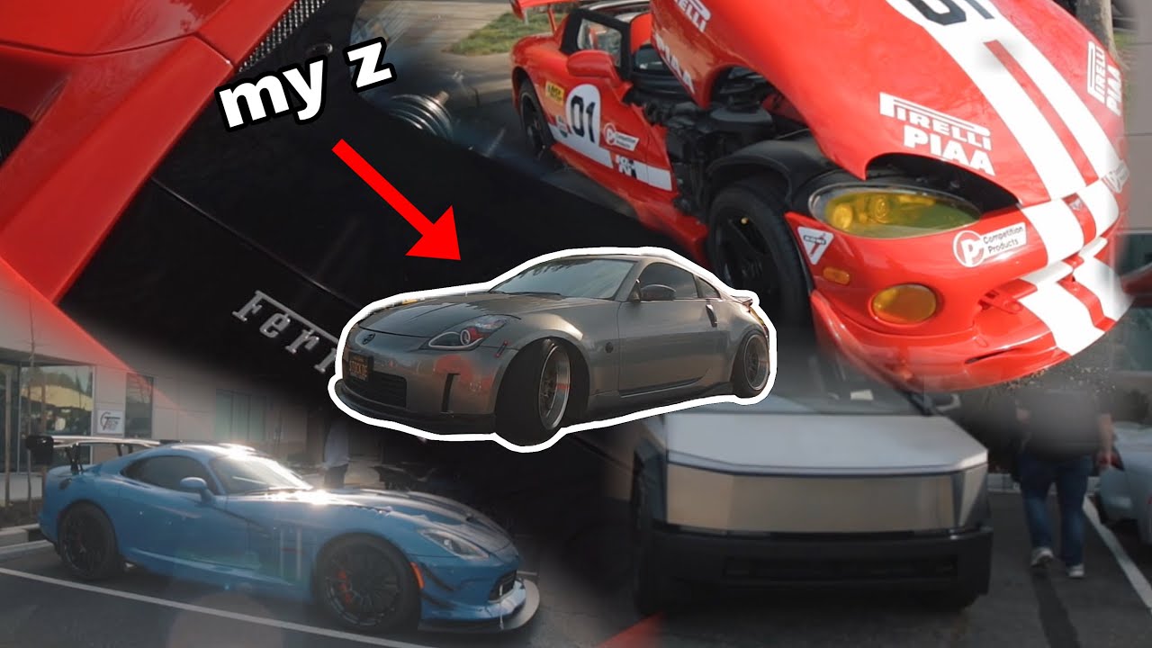 TAKING MY CLAPPED Z TO AN EXPENSIVE CARS AND COFFEE!! - YouTube