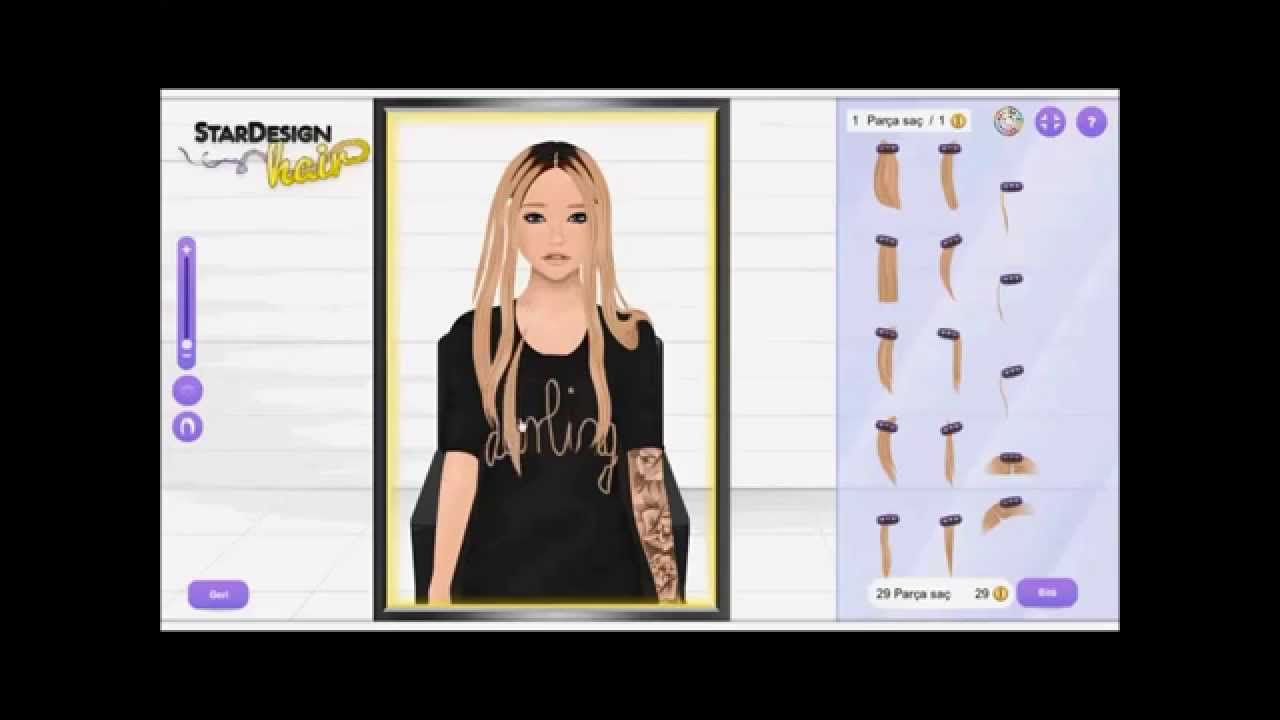 Stardoll Stardesign Hair Tutorial Messy Blonde Hair - YouTube