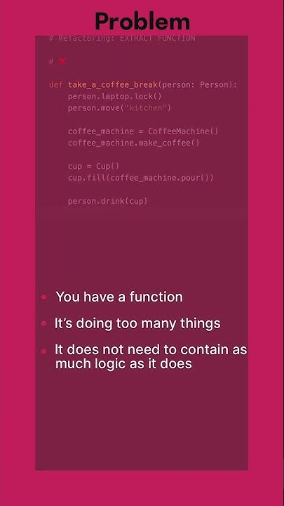 Code Refactoring: extract function - YouTube
