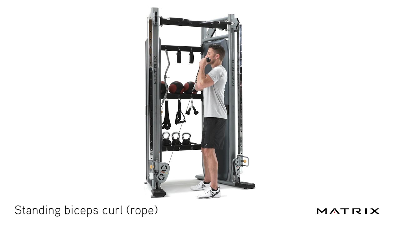 Standing Biceps Curl Exercises (Rope) | Versa Functional Trainer ...