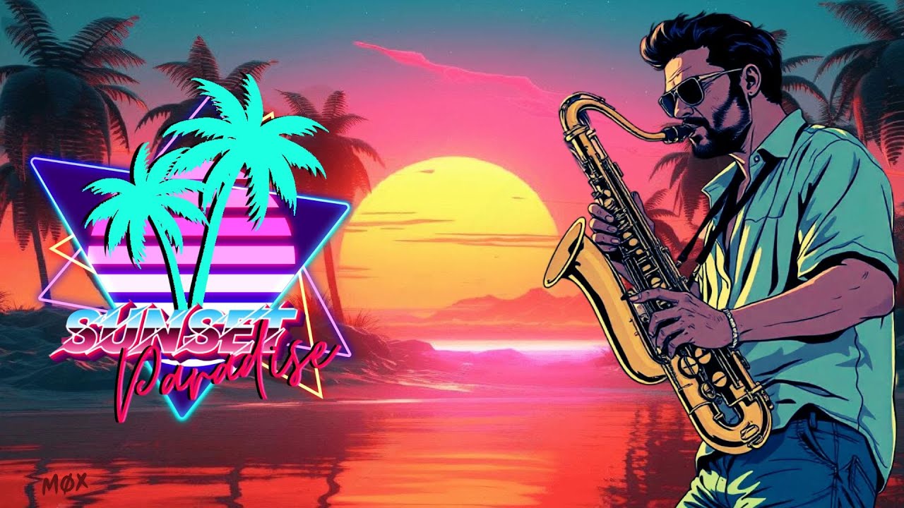 Sunset Beach | 80s Synthwave // Retrowave // Smooth Jazz // 80s Music ...