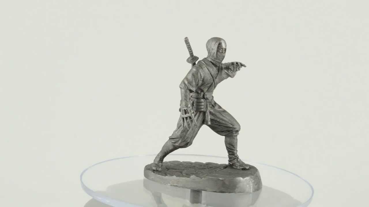 Japan. Ninja. 15th Century metal sculpture. Collection 54mm miniature ...