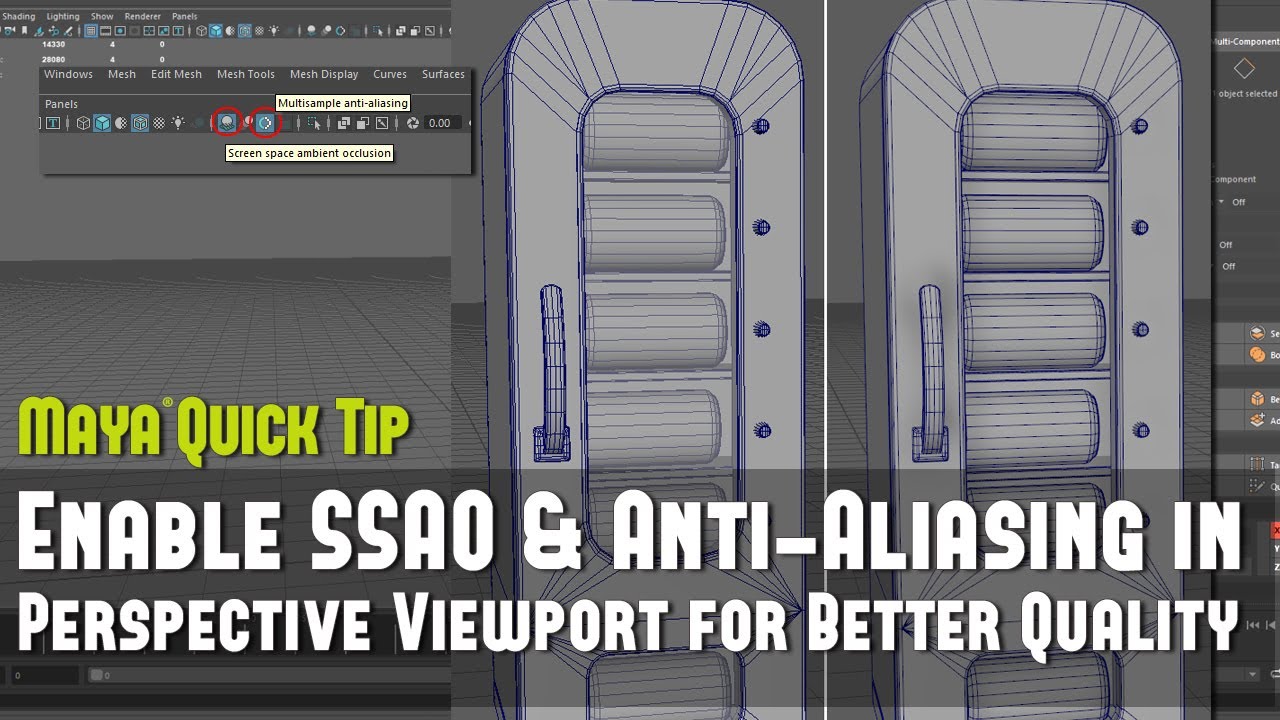 Maya Quick Tip 9: Improve Quality of Perspective View Wireframe on ...