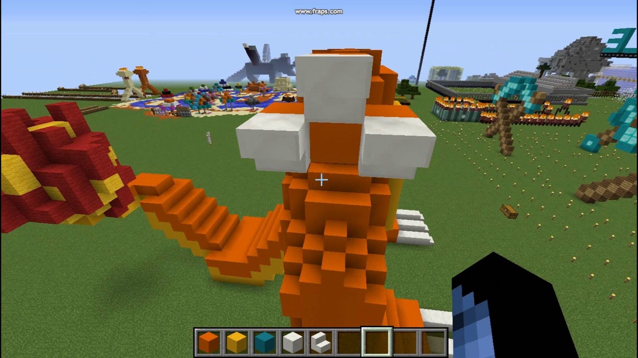 Como construir um Charizard no minecraft parte 4 FINALMENTE TERMINEI ...