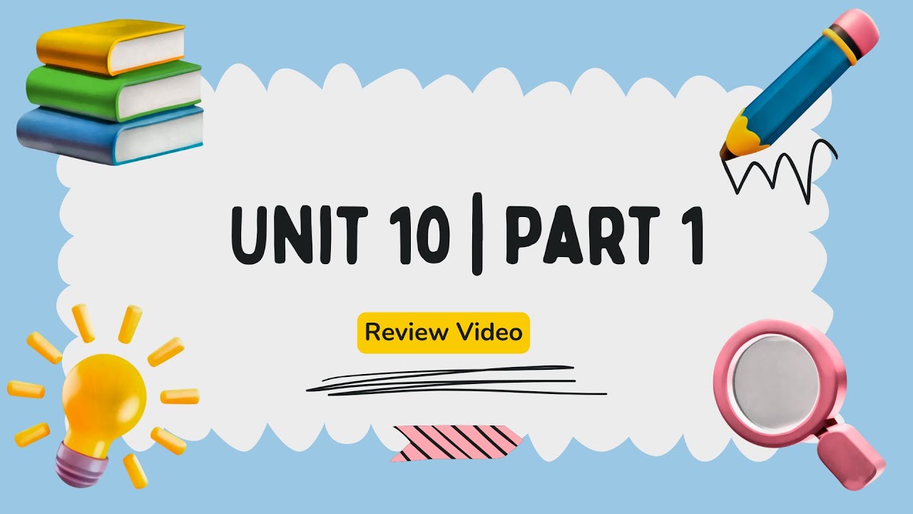 Unit 10 | Part 1 | Review Video (Basic ESOL) - YouTube