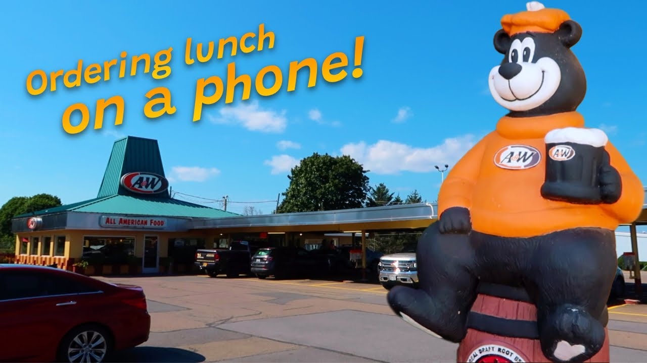 This Authentic A&W Drive-in where you order with a corded phone! - YouTube