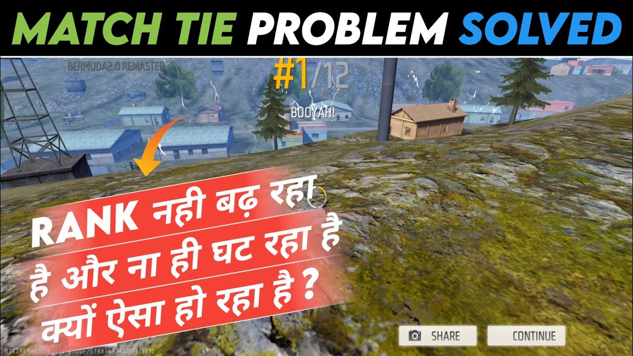 MATCH TIE PROBLEM SOLVED !! BR & CS RANK MATCH TIE PROBLEM !! RANK POINT NOT SHOWING - YouTube
