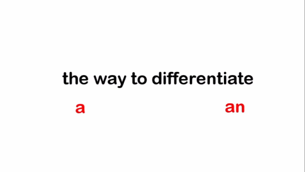 20 SECOND GRAMMAR: A AND AN - YouTube