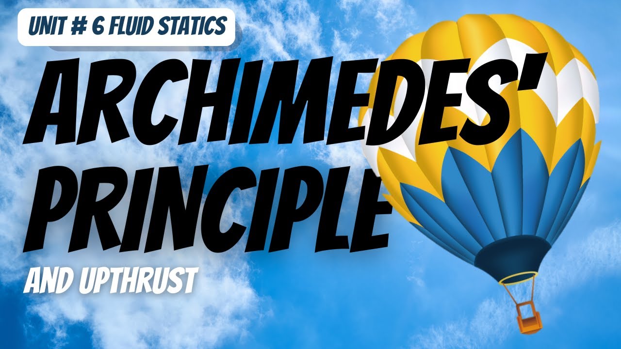 Archimede's Principle, Upthrust/Buoyant Force - Unit 6 Fluid Statics ...