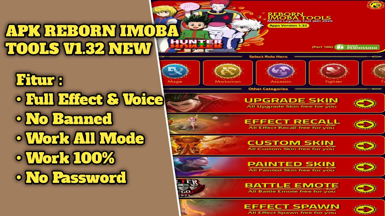 APLIKASI SCRIPT SKIN REBORN IMOBA TOOLS V1.32 NEW 2025 | UPDATE | NO ...