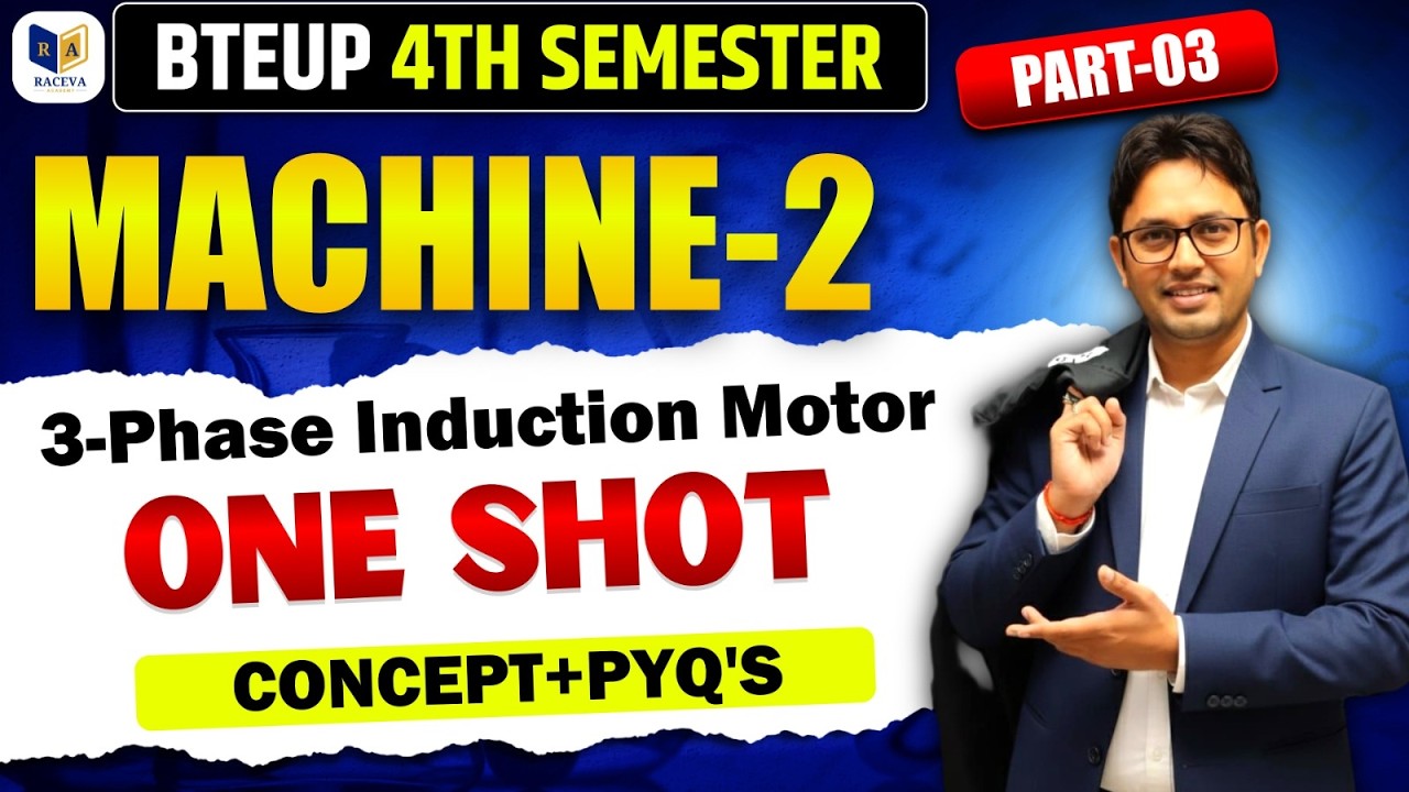 Machine-2 One Shot 🔥 | 3 Phase Induction Motor | BTEUP 4th Semester ...